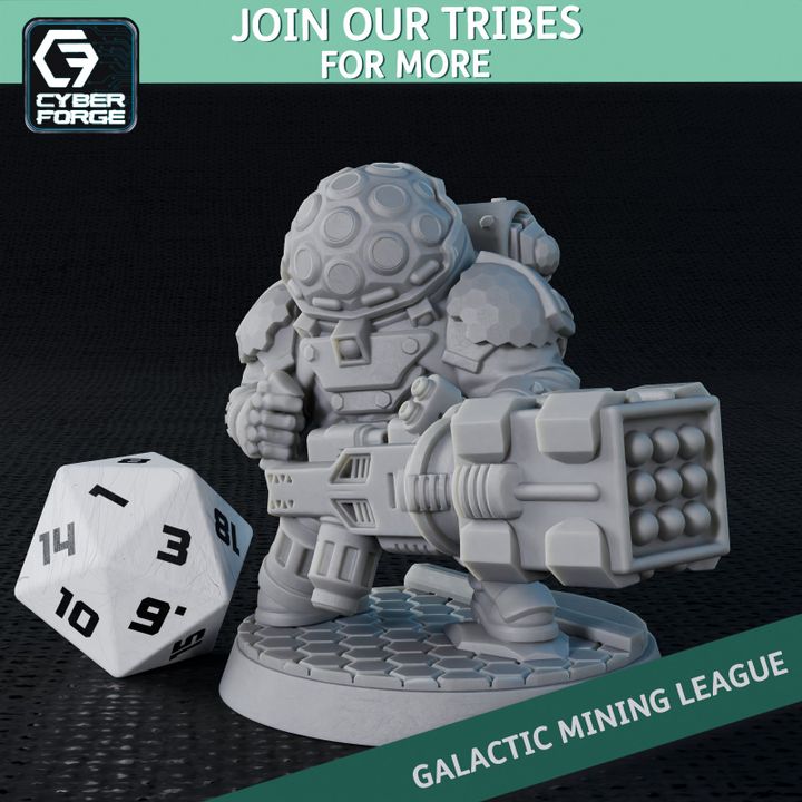 3D Printable Dwarves Galactic Mining Leagues Bundle Pack by Titan Forge Miniatures
